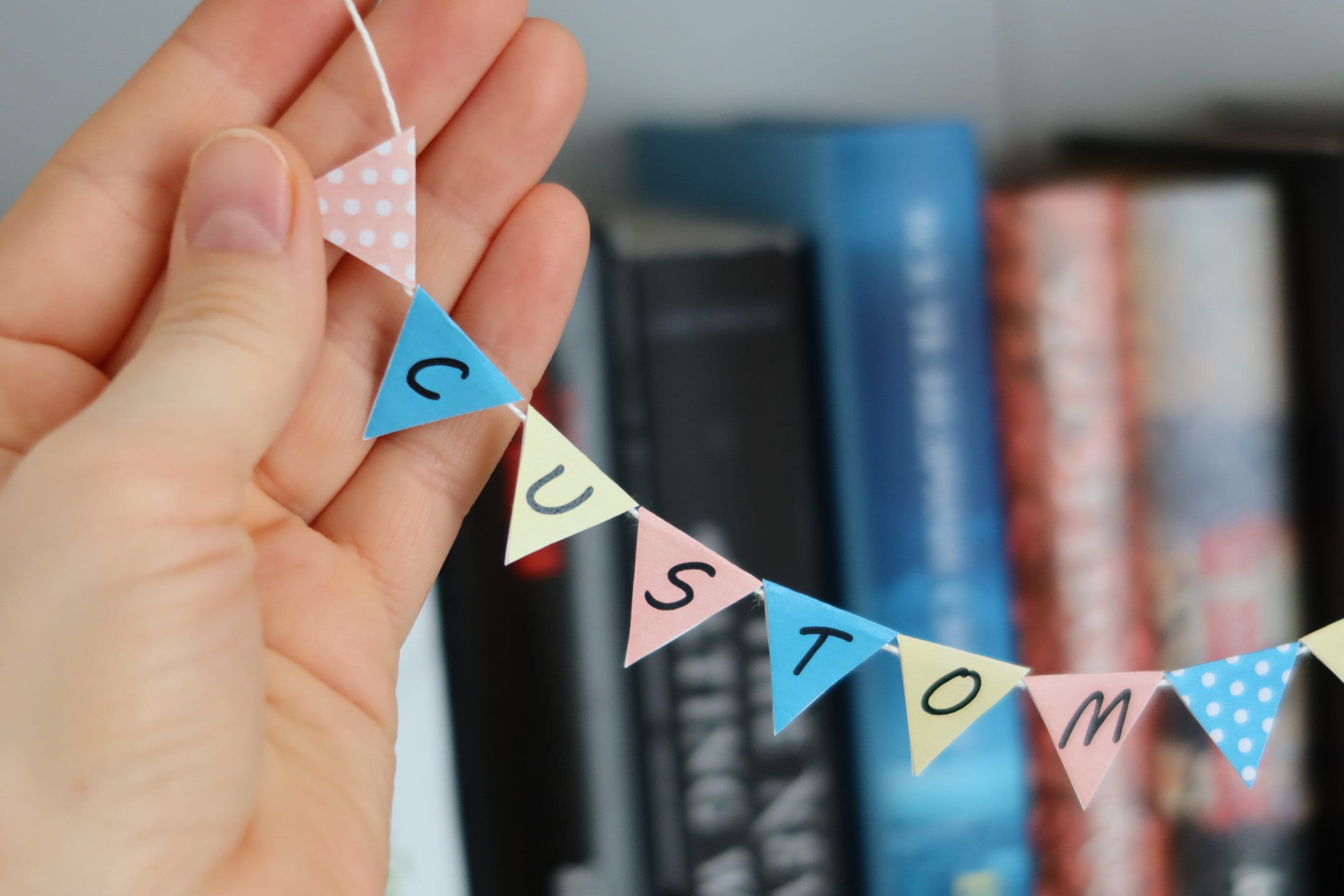 Mini Bunting, Printable Bunting, Yellow Blue Pink, Cake Banner, Event ...