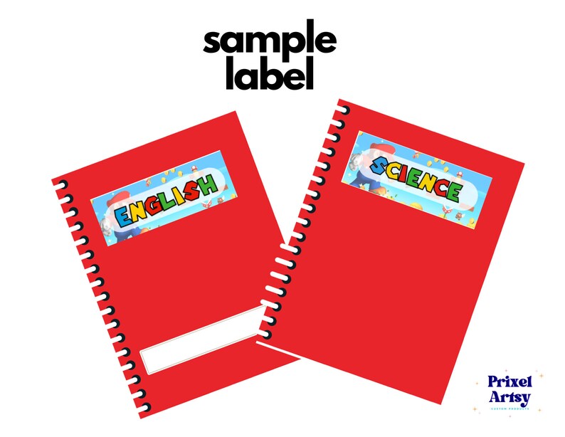 Super Mario 14 School Subject Labels A4 Sheet School Labels - Etsy