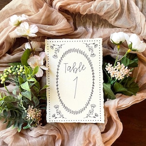 Doodle Table Numbers - Etsy