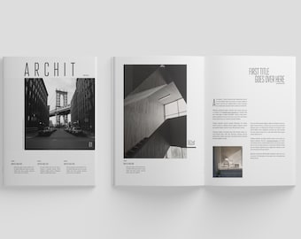Portfolio Template Minimalist Layout Architecture Magazine Interior Design Template Adobe ...