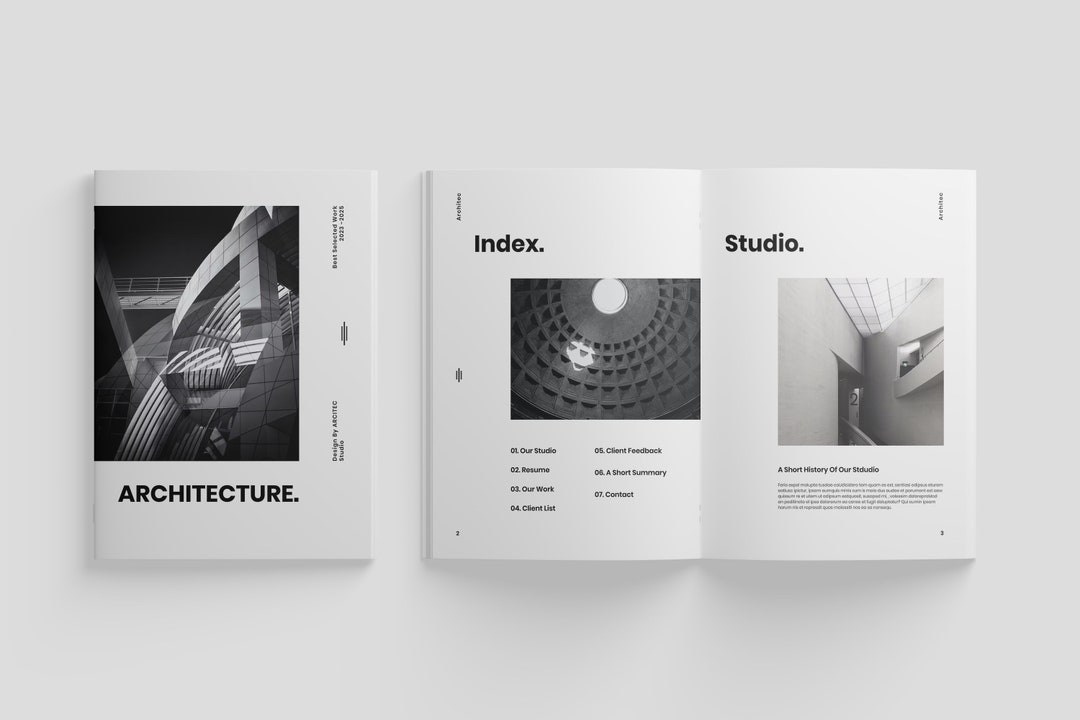 Architecture Minimalist Portfolio| Fashion Deisgn Template| Editable ...