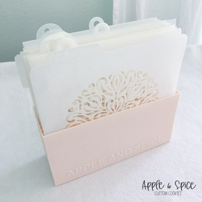 Stencil Organizer for 5.5 Inch Stencils-8 Slots for Cookie Stencil ...