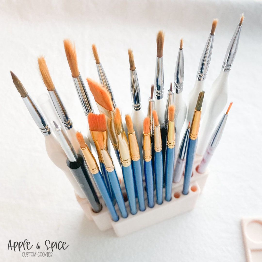 Paint Brush Holder STL File for 3D Printing-holds 28 Brushes in 3 Sizes ...