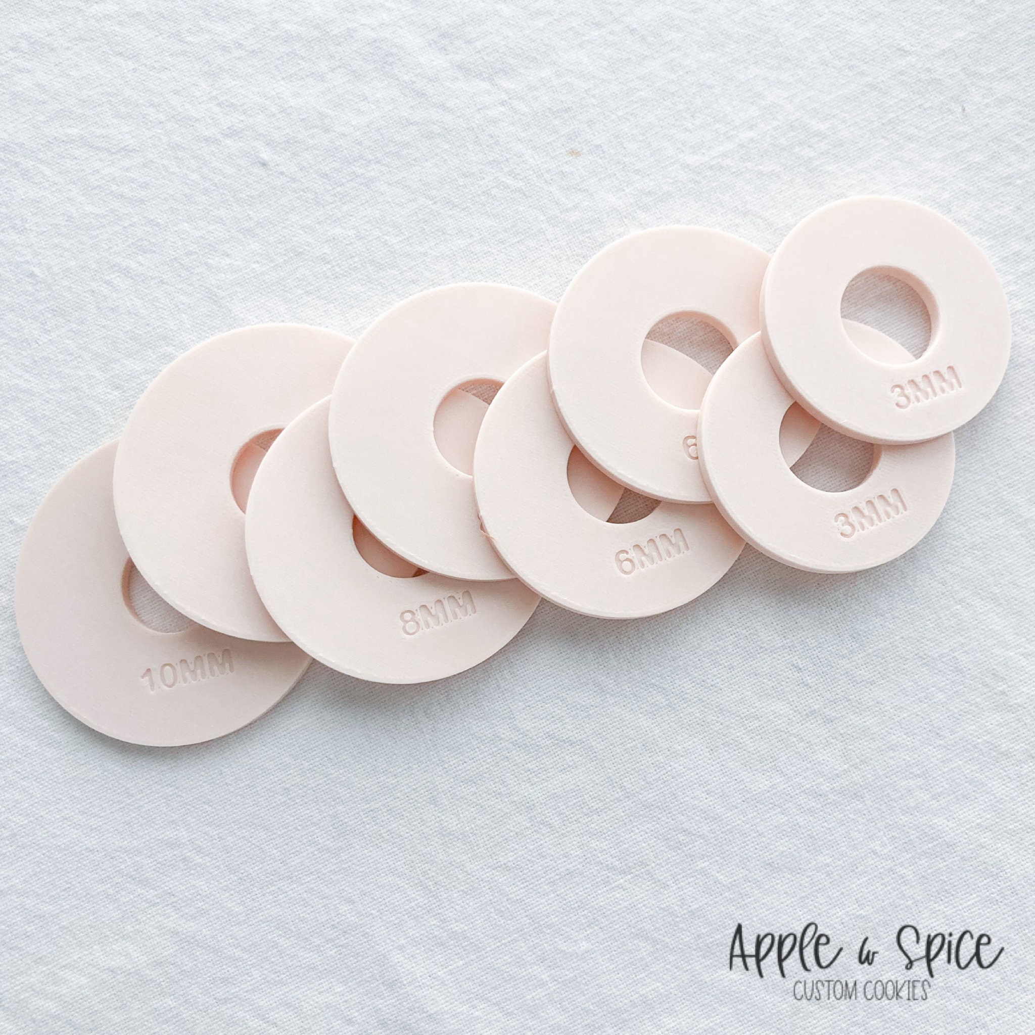 Rolling Pin Depth Guides STL File for 3D Printing-7 Sizes-baking and Dough Supplies Digital ...