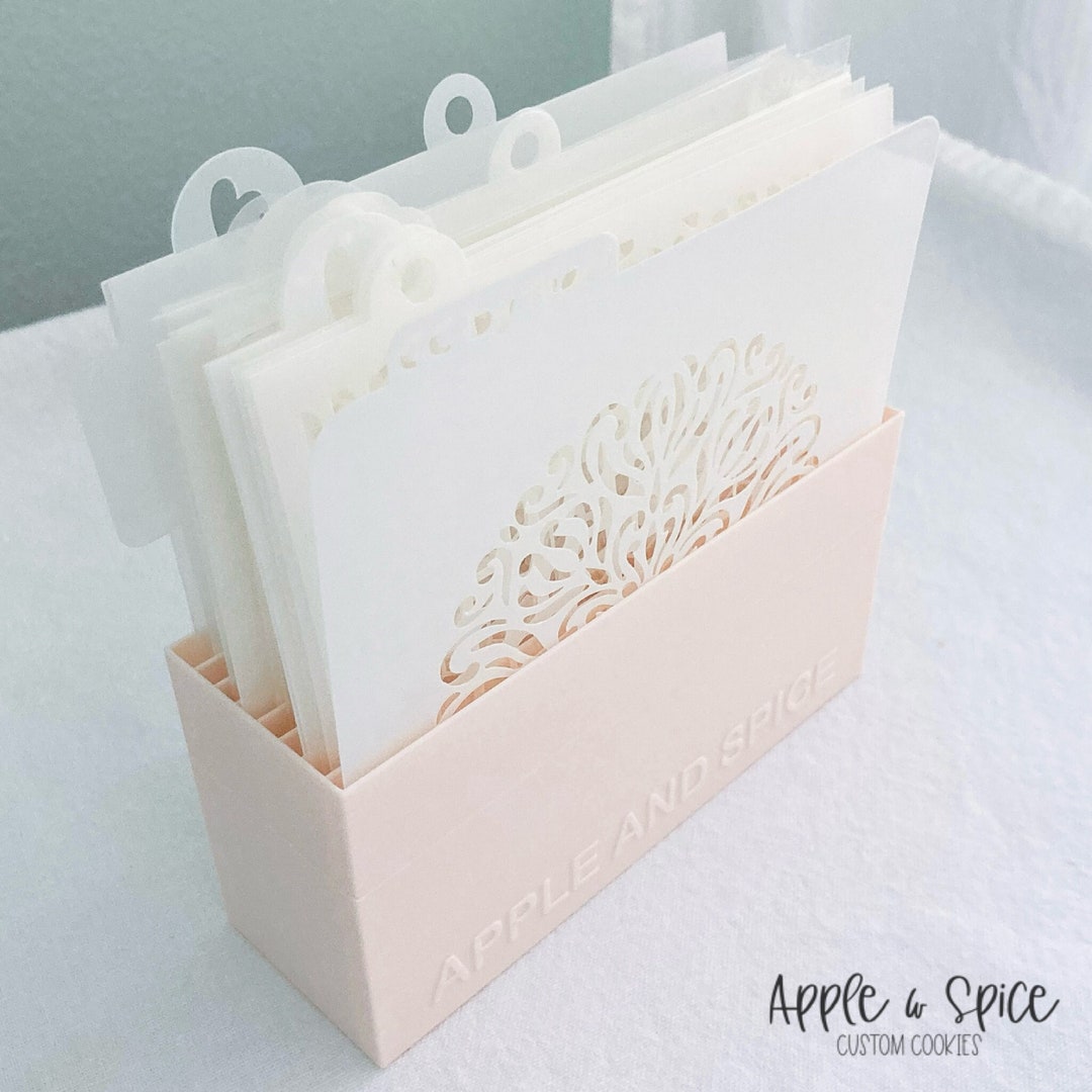 Stencil Organizer for 5.5 Inch Stencils-8 Slots for Cookie Stencil ...