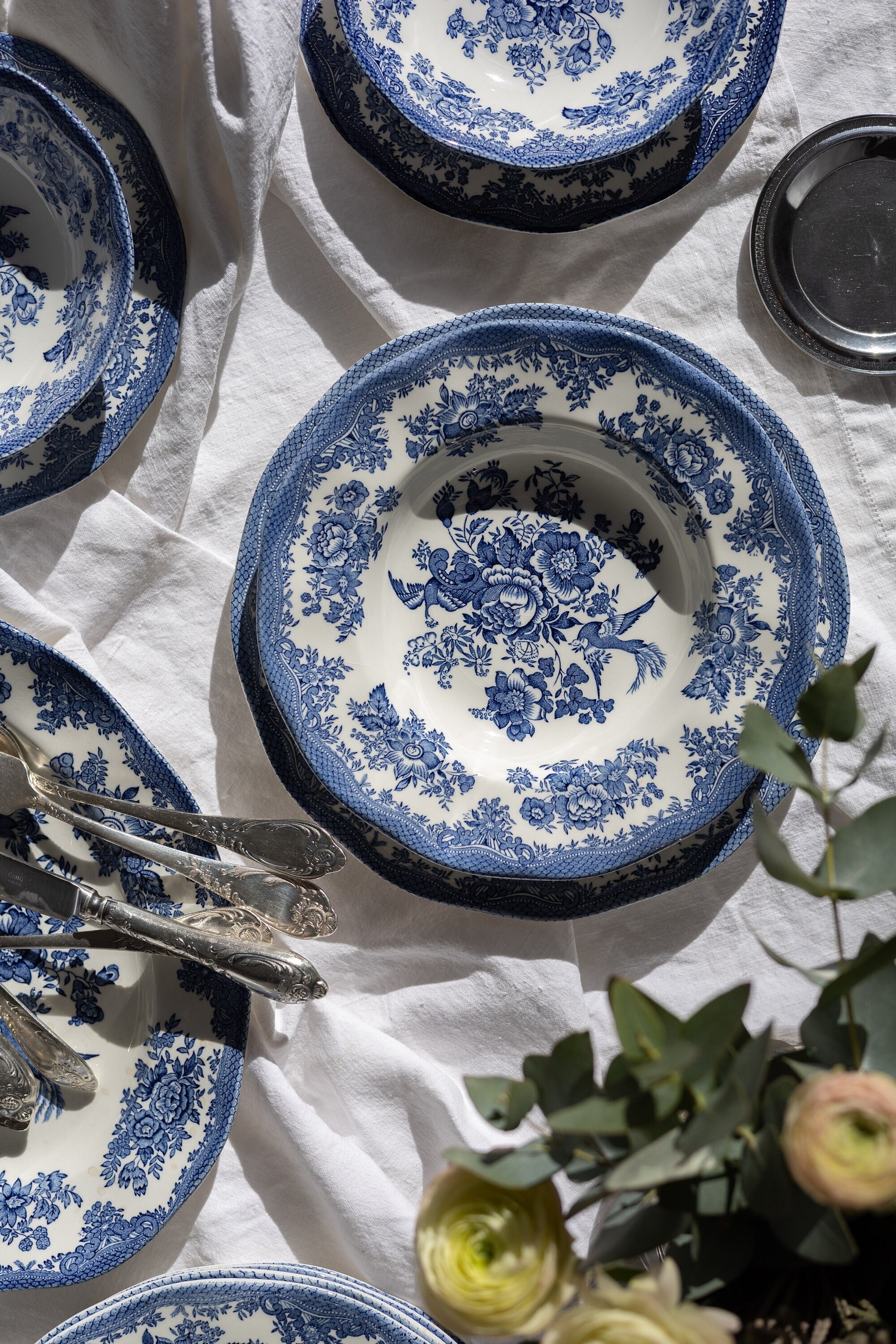 Large Set of Asiatic Pheasants Enoch Wedgwood Plates 1980s / Blue ...