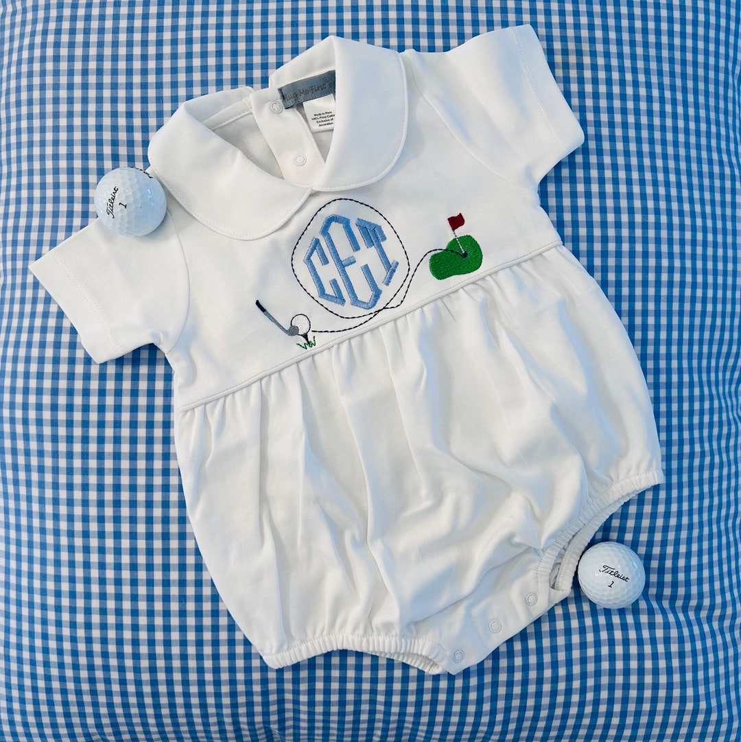 Baby Golf Outfit, Personalize Baby Bubble, Baby Golfer, Country Club ...