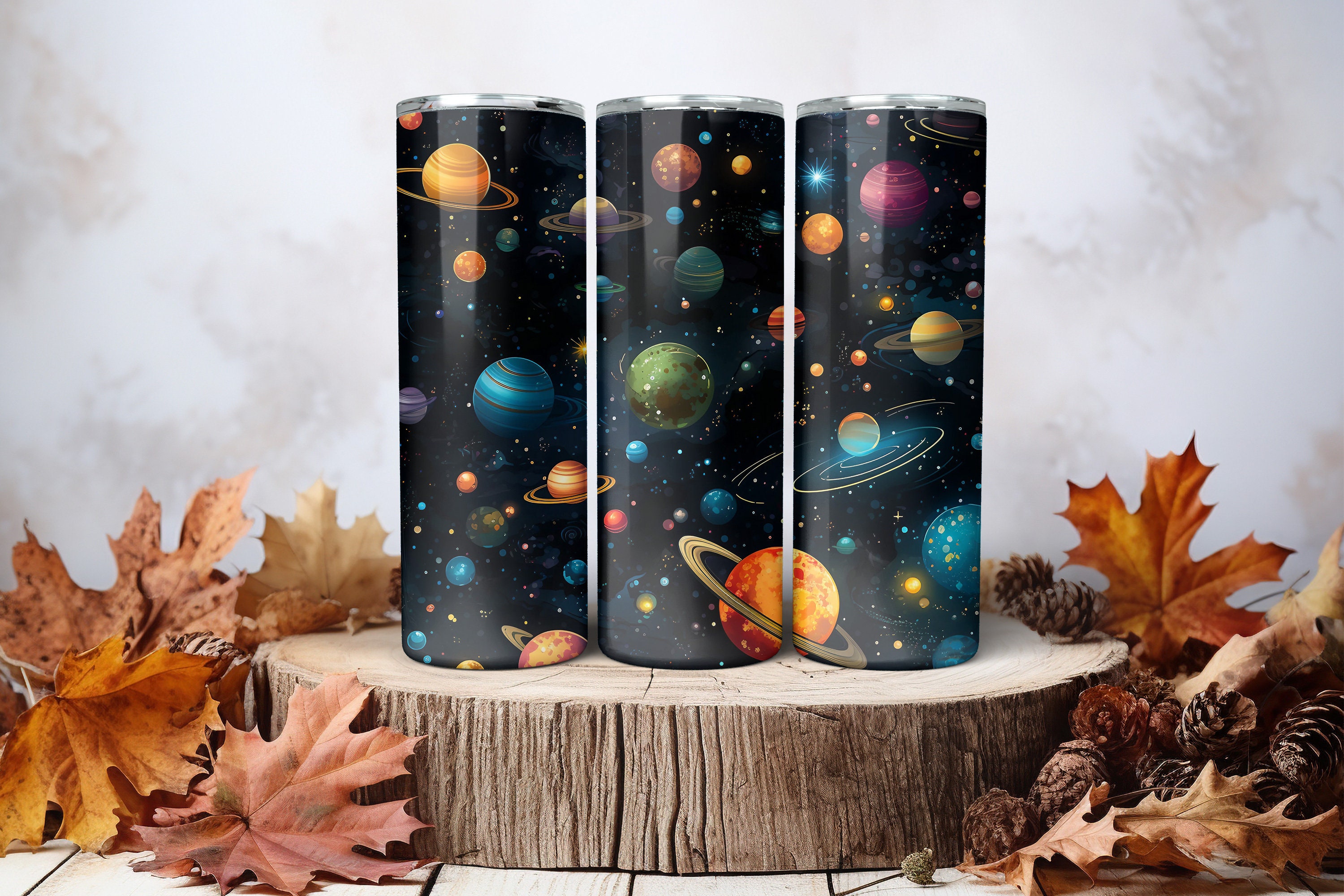 Stars Tumbler Design 20oz Skinny Tumbler Solar System Tumbler Space ...