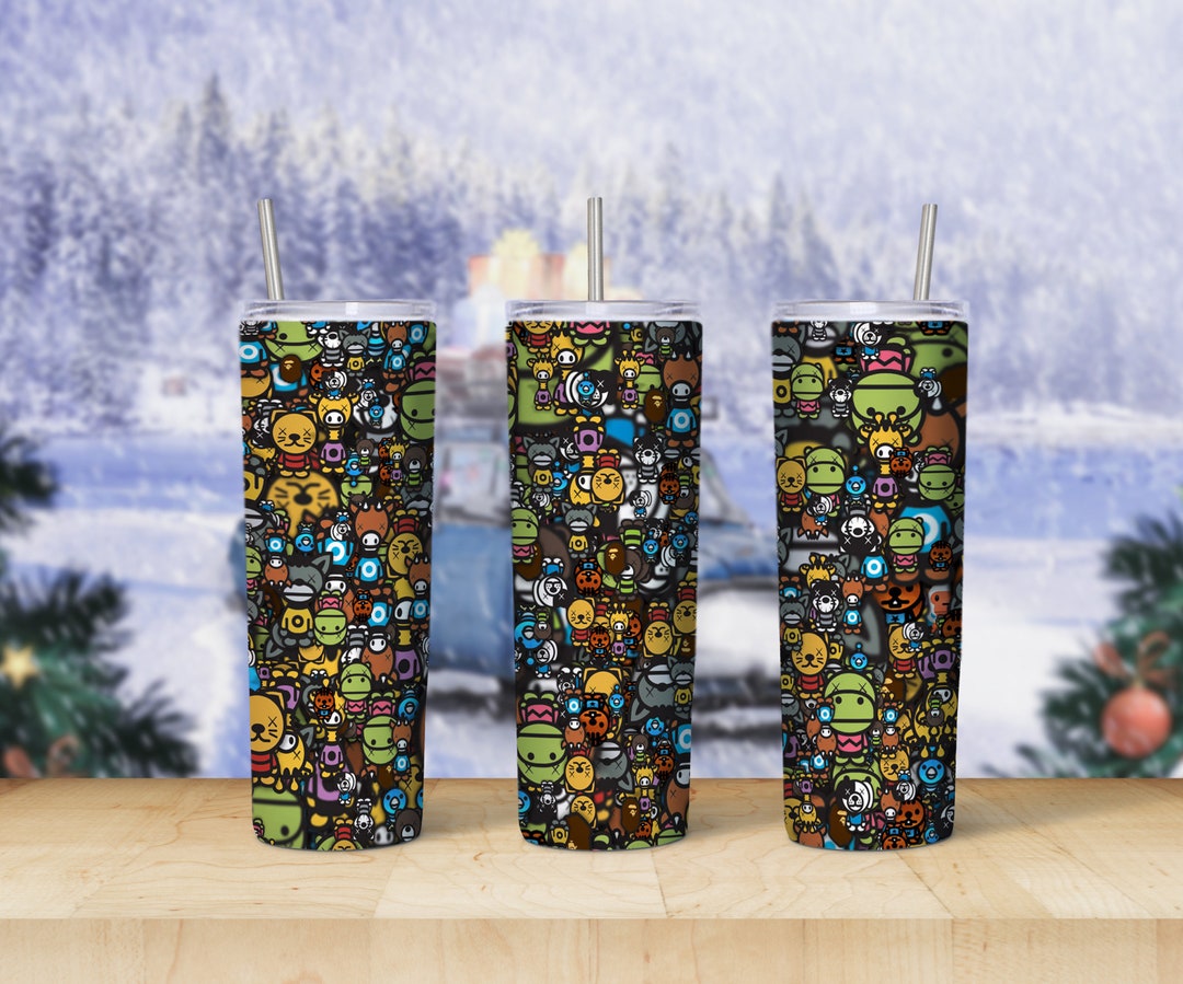 Best Cartoons Sublimation Template, Sublimation Wraps for 20oz Tumbler ...