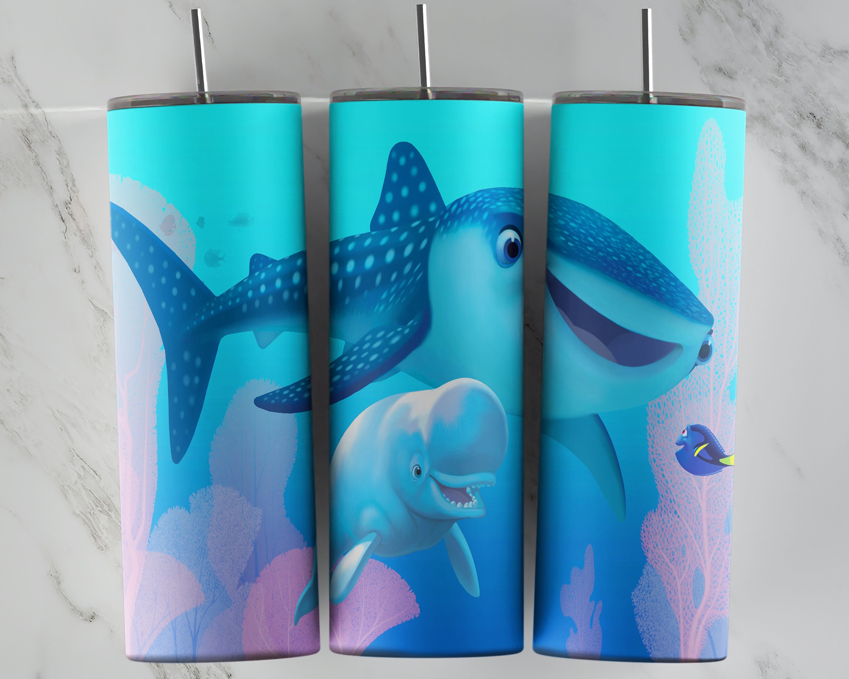 Finding Dory Sublimation Template, Sublimation Wraps for 20oz Tumbler ...