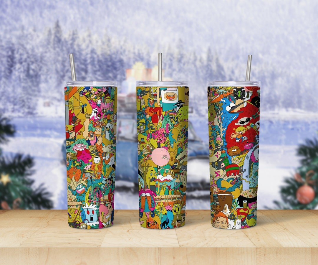 Best Cartoons Sublimation Template, Sublimation Wraps for 20oz Tumbler ...