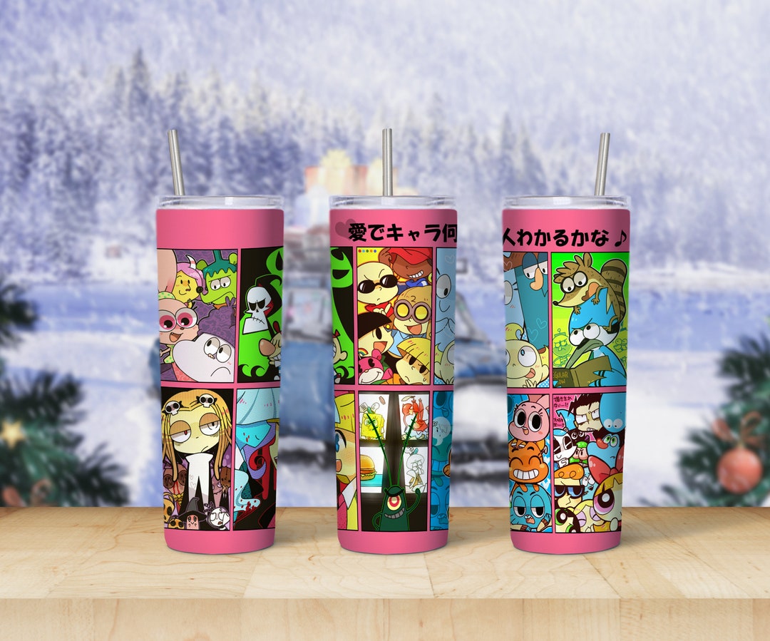Best Cartoons Sublimation Template, Sublimation Wraps for 20oz Tumbler ...