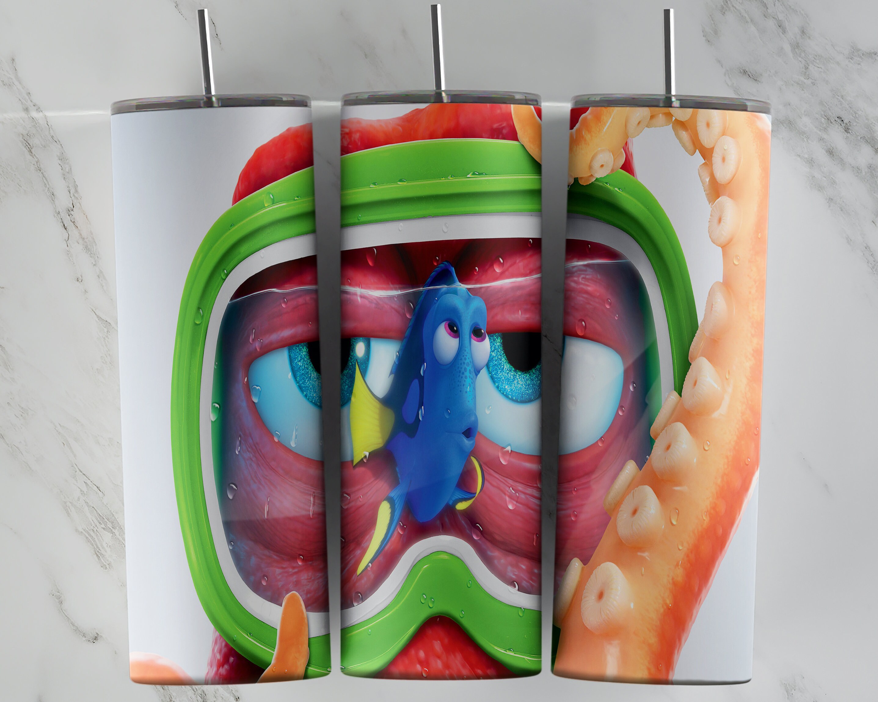 Finding Dory Sublimation Template, Sublimation Wraps for 20oz Tumbler ...