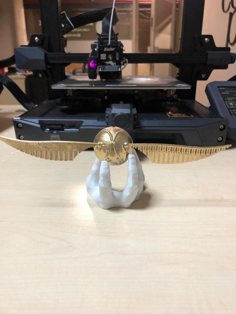 Harry Potter Figure, Golden Snitch Figure, 3D Printed Figure, Desk ...