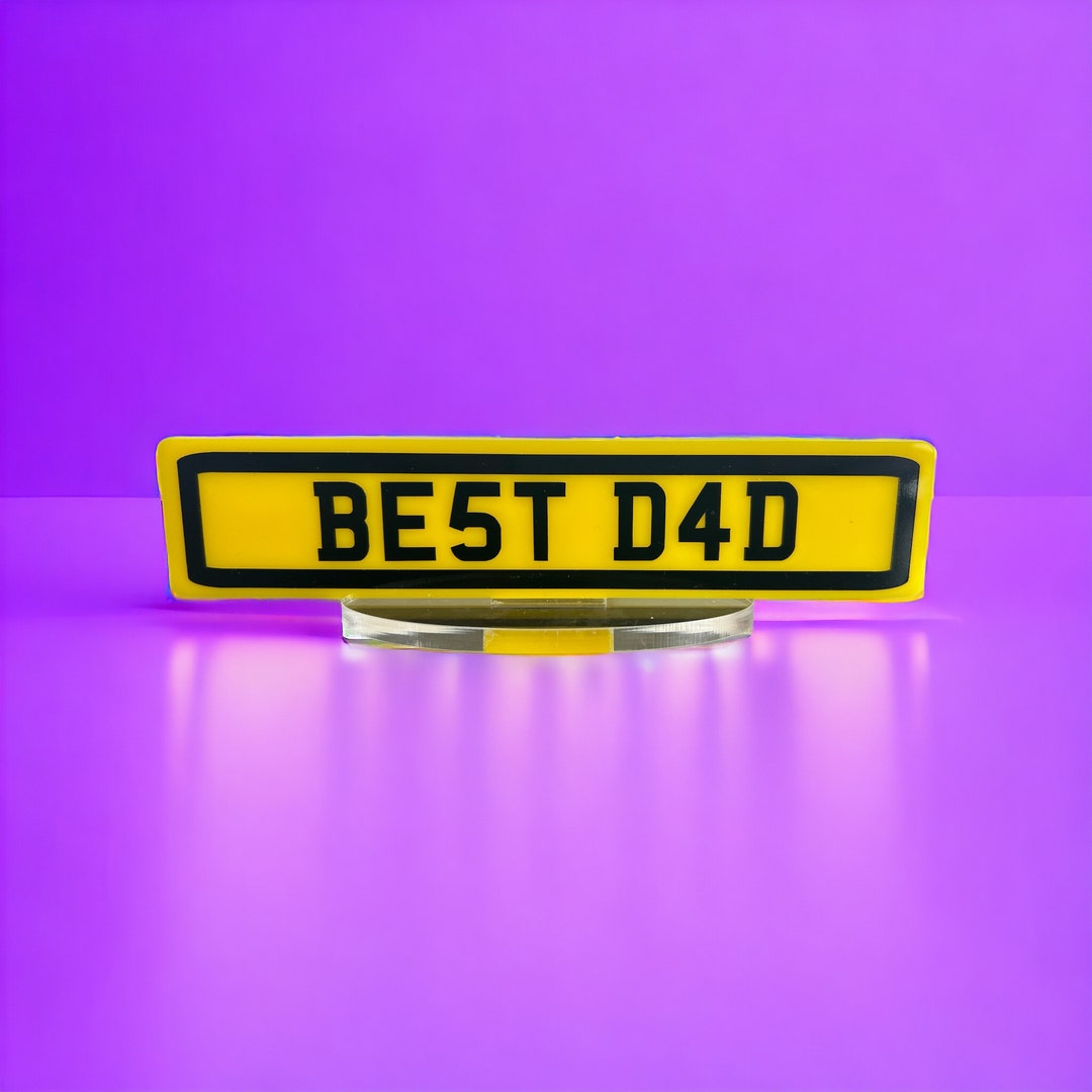 Best Dad Number Plate Plaque, Father's Day Gift, Birthday Gift, Novelty ...