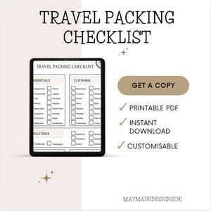 Ultimate Travel Packing Checklist – Printable & Digital Download ...