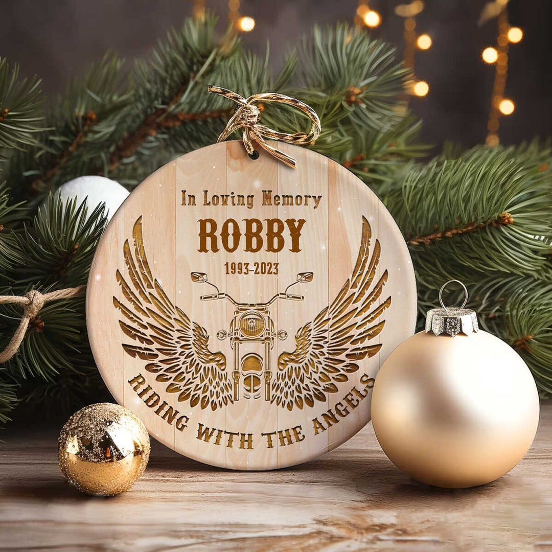 Personalized Motorcycle With Angel Wings in Loving Memory - Etsy