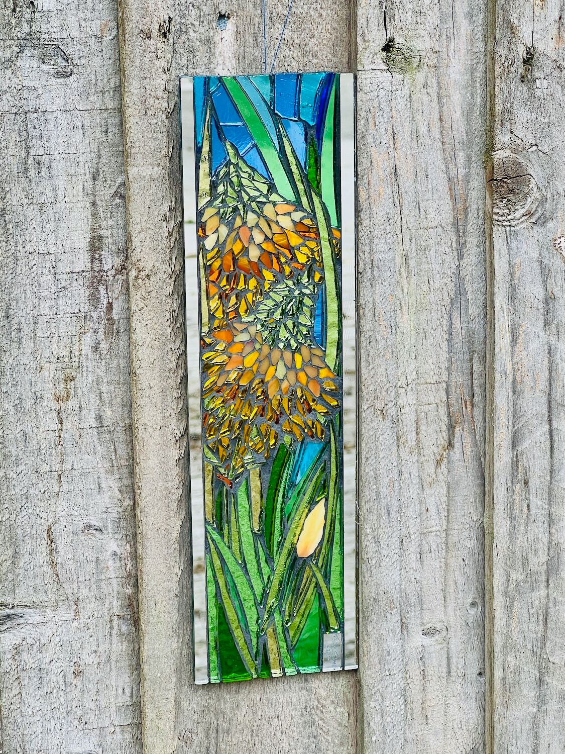 Stained Glass Garden Mosaic Panel Tile - Etsy