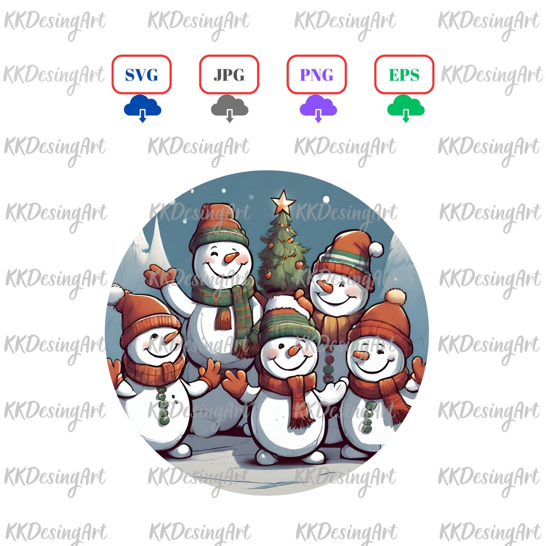 Snowman Text SVG, Christmas Snowman PNG, Cut Files for Cricut ...