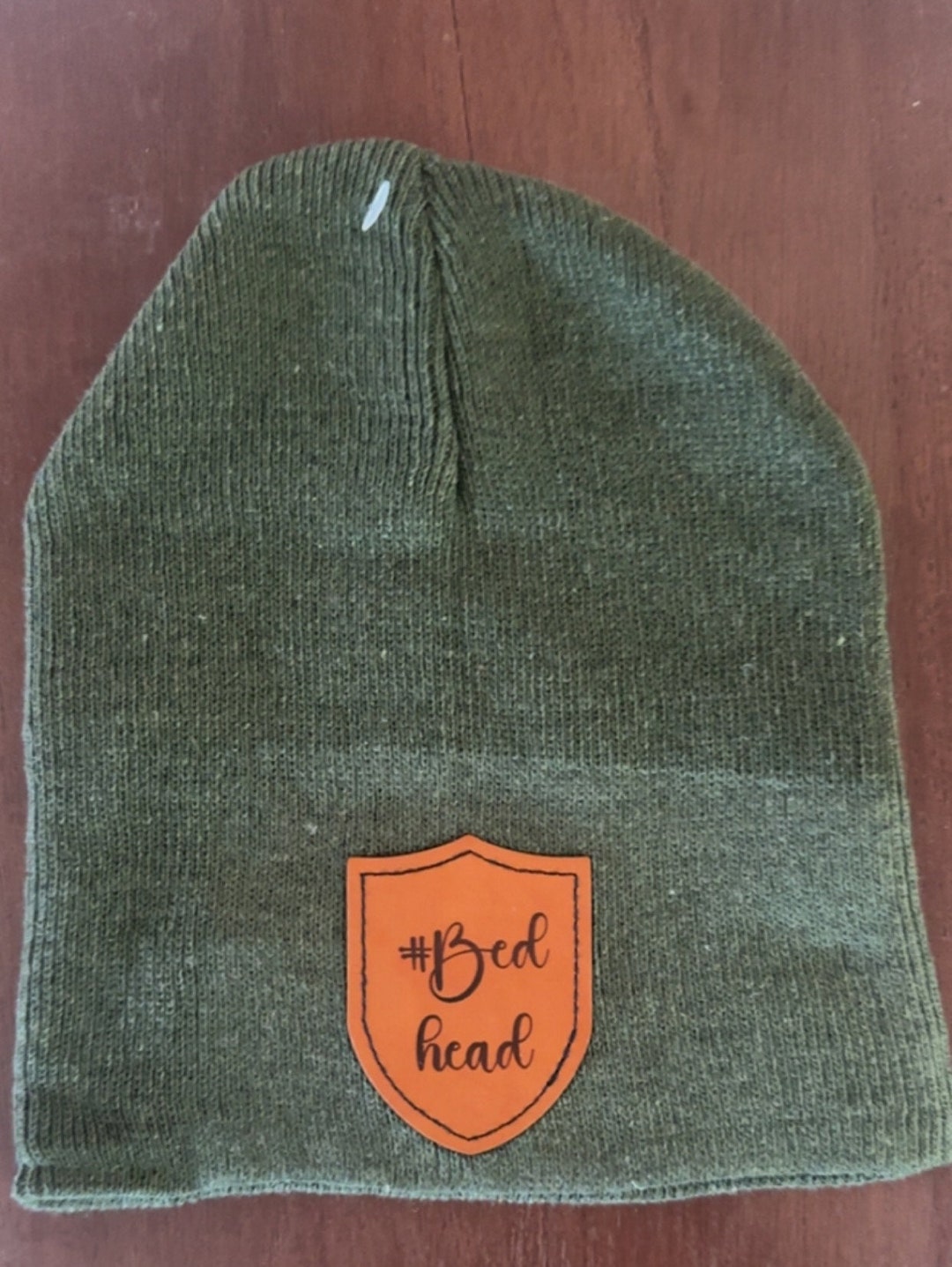 Beanie With Custom Leather Patch - Etsy