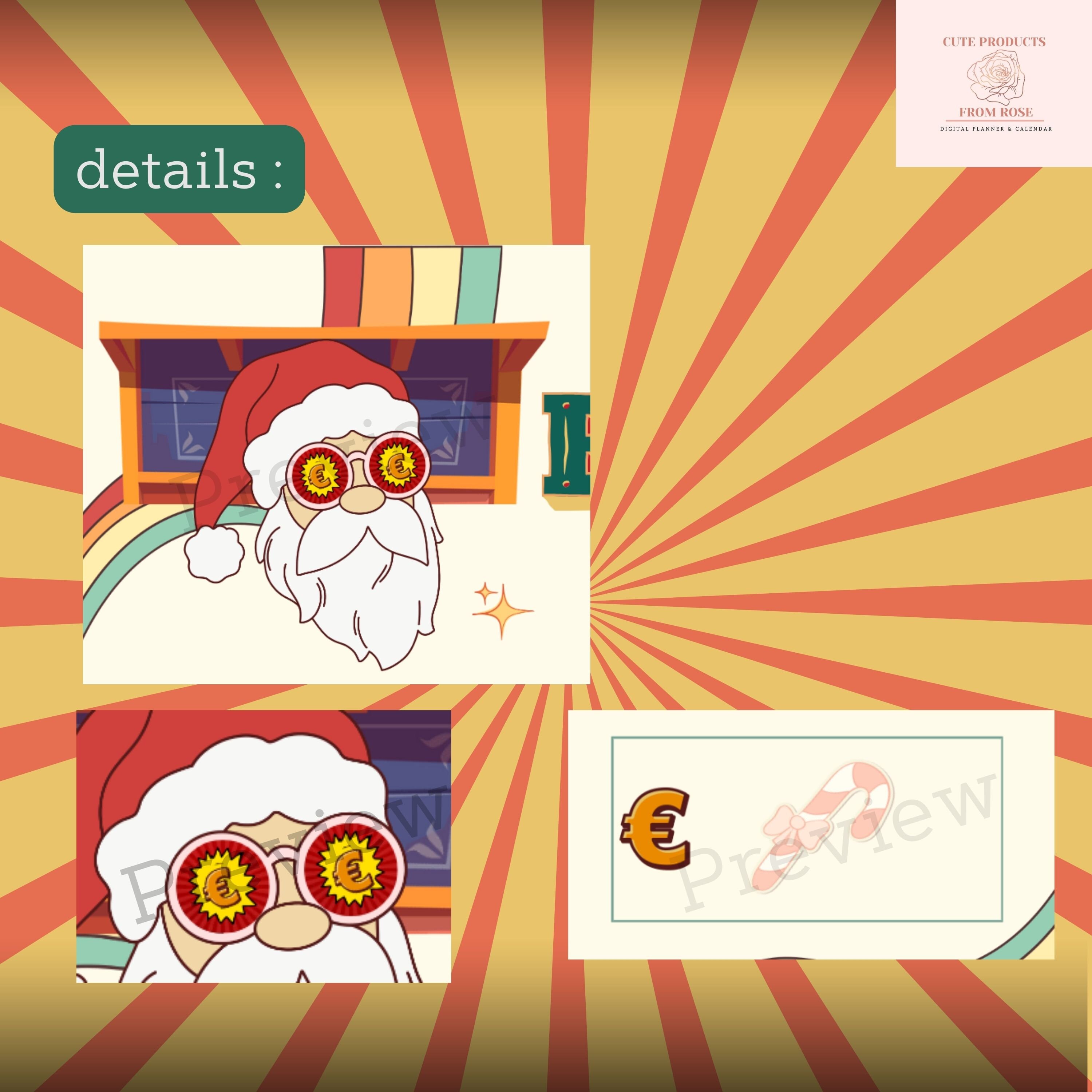 Christmas Euro Blank Cheque Fun Christmas Money Gift Idea Printable ...