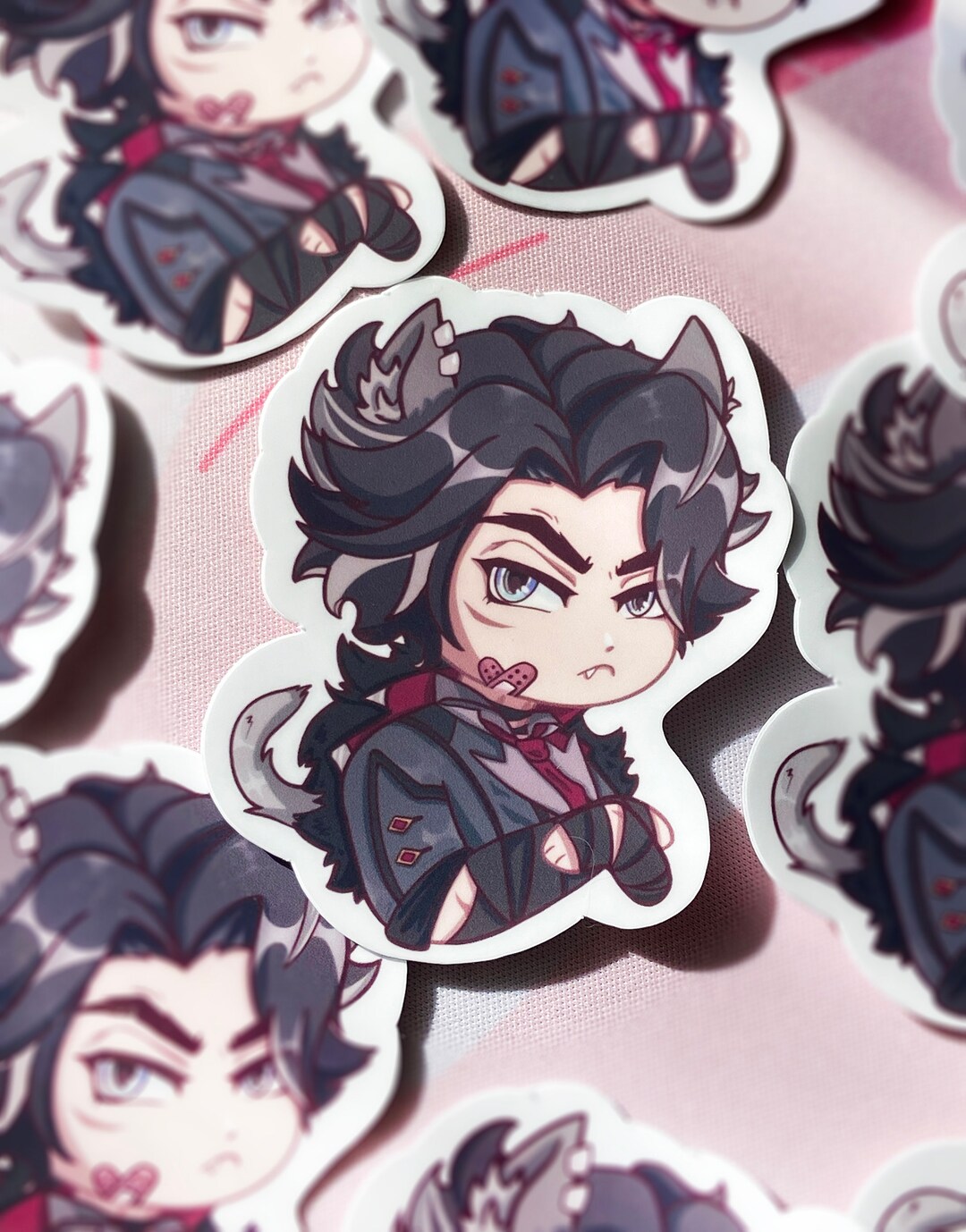 Chibi Genshin Impact Wriothesley Vinyl Sticker 3 Waterproof Sticker ...