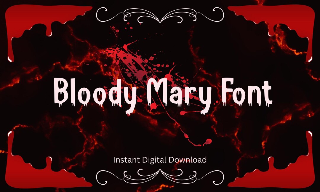 Bloody Mary Font | Horror Dripping Font | Spooky Halloween Typeface ...
