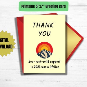 Thank You Card for the End of 2023 Printable Digital Download - Etsy