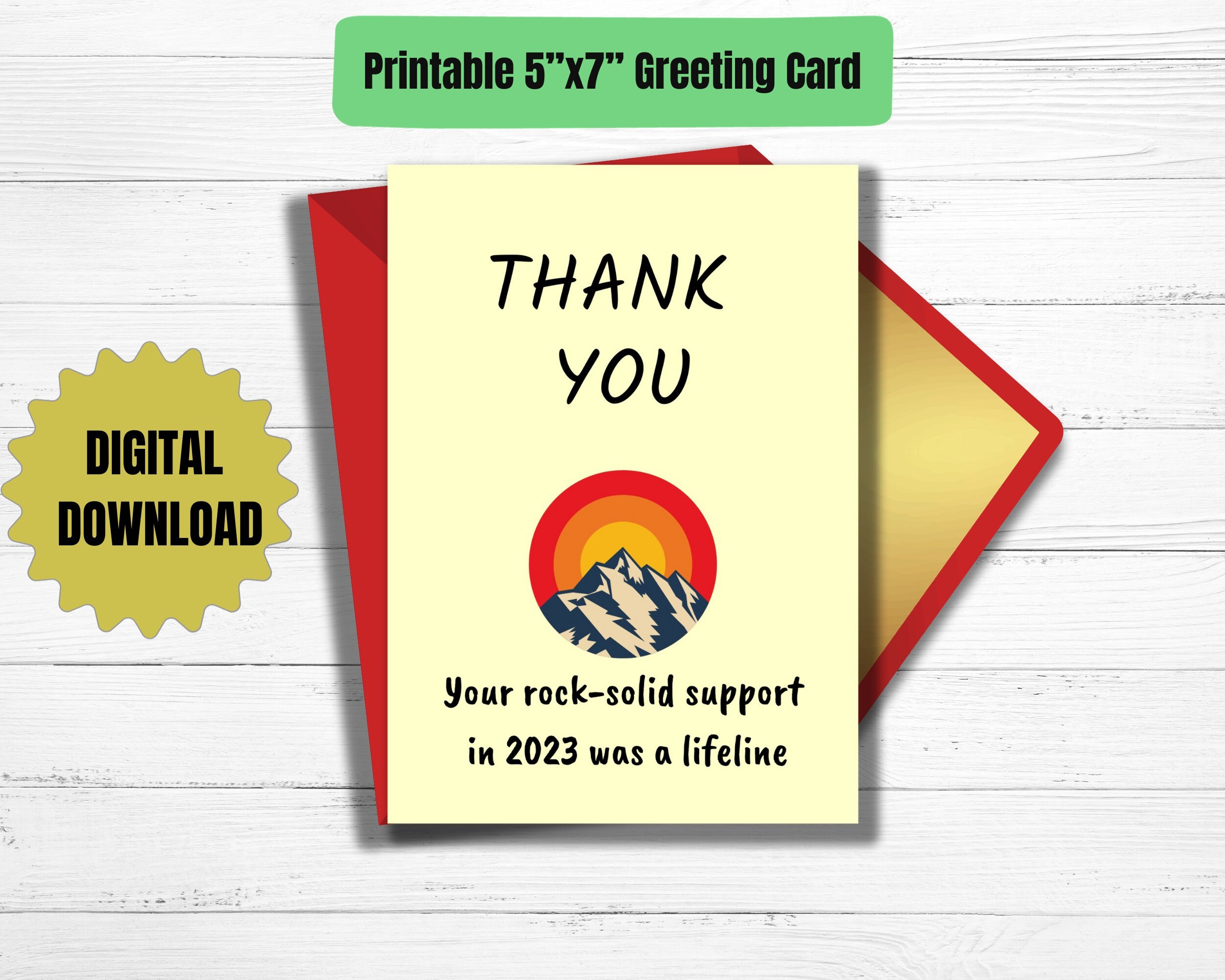 Thank You Card for the End of 2023 Printable Digital Download - Etsy