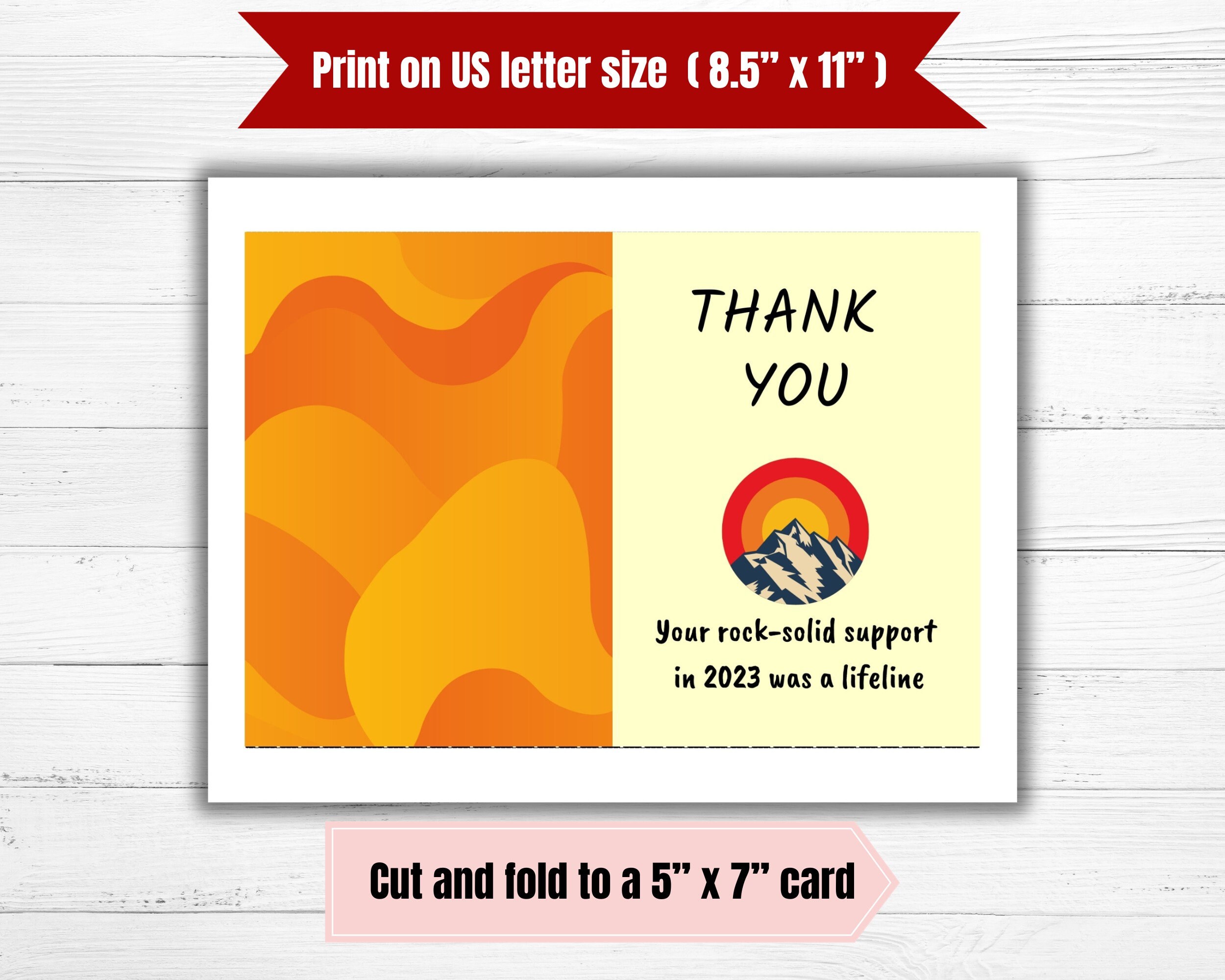 Thank You Card for the End of 2023 Printable Digital Download - Etsy