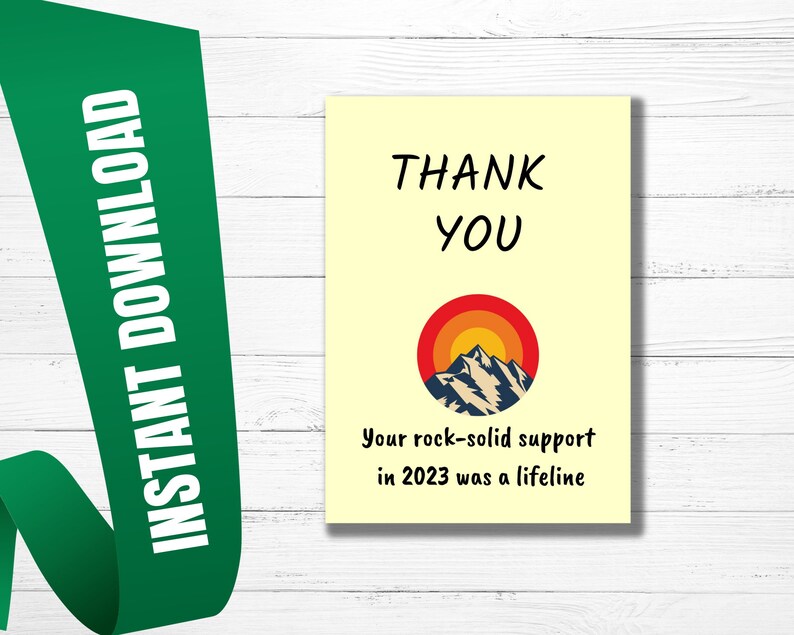 Thank You Card for the End of 2023 Printable Digital Download - Etsy