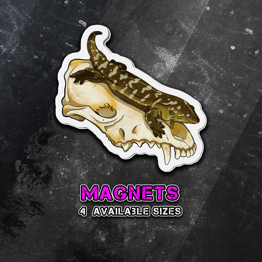 Leachie Gecko Magnet, Lizard Magnet for Reptile Lover, Gothic Coyote ...