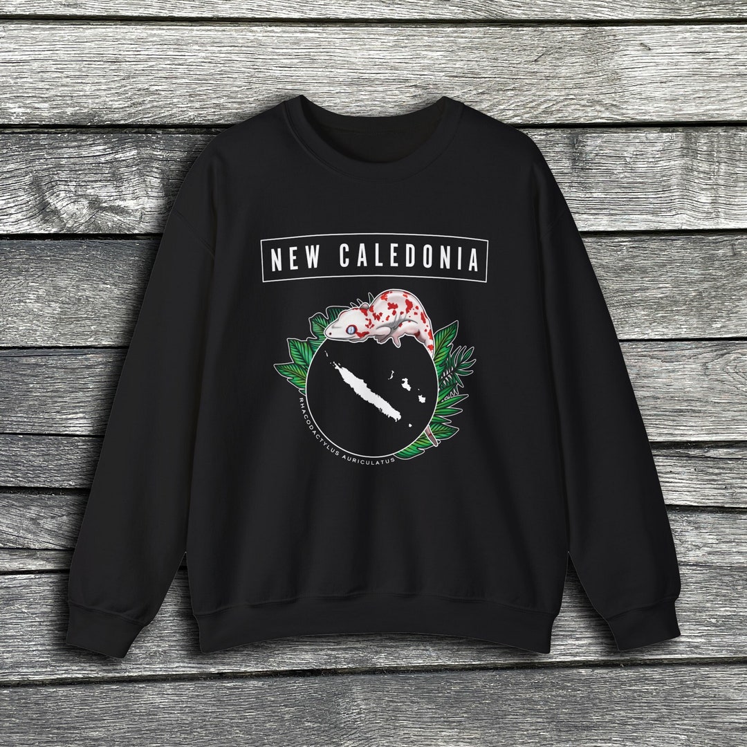 New Caledonia Island Map Gargoyle Gecko Sweatshirt - Etsy