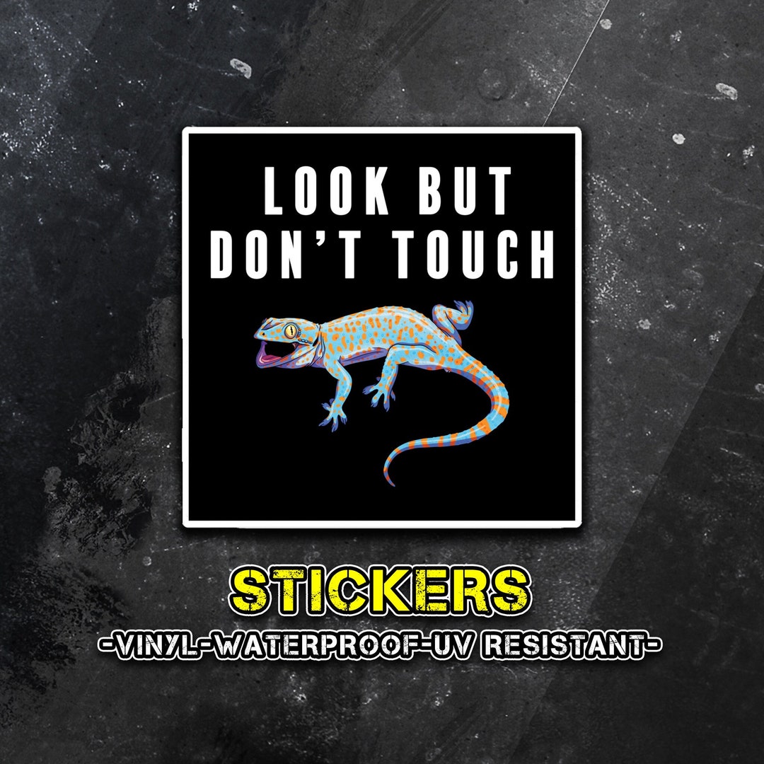 Tokay Gecko Sticker, Lizard Decal for Reptile Lover, Funny Look Dont ...