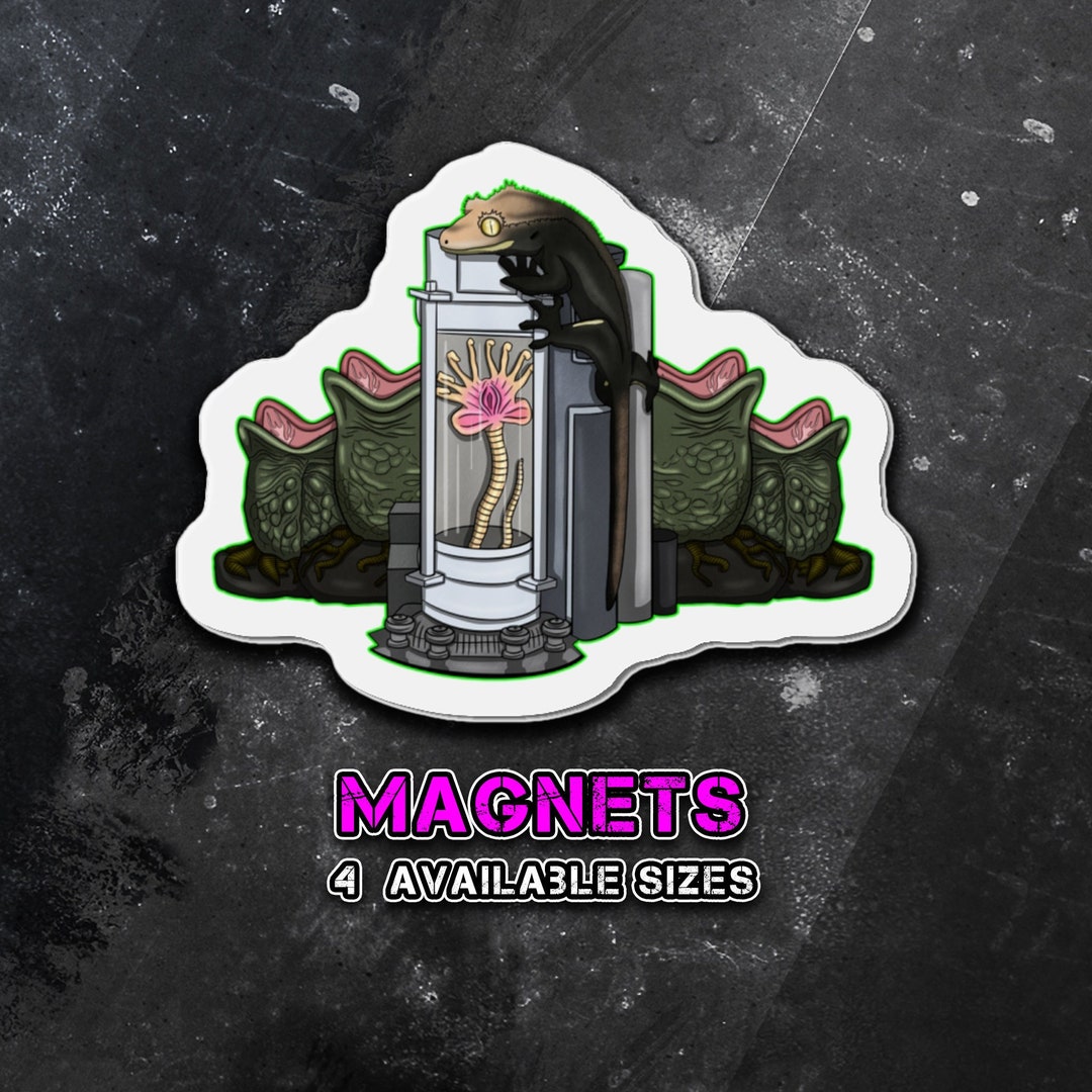 Crested Gecko Magnet, Lizard Magnet for Reptile Lover, Alien Xenomorph ...