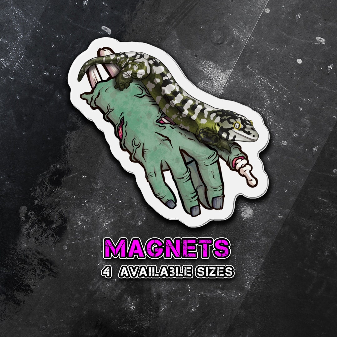 Leachie Gecko Magnet, Lizard Magnet for Reptile Lover, Zombie Hand ...