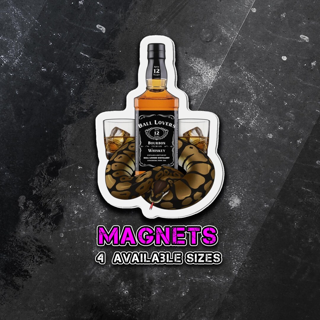 Ball Python Magnet, Snake Magnet for Reptile Lover, Bourbon Lover ...