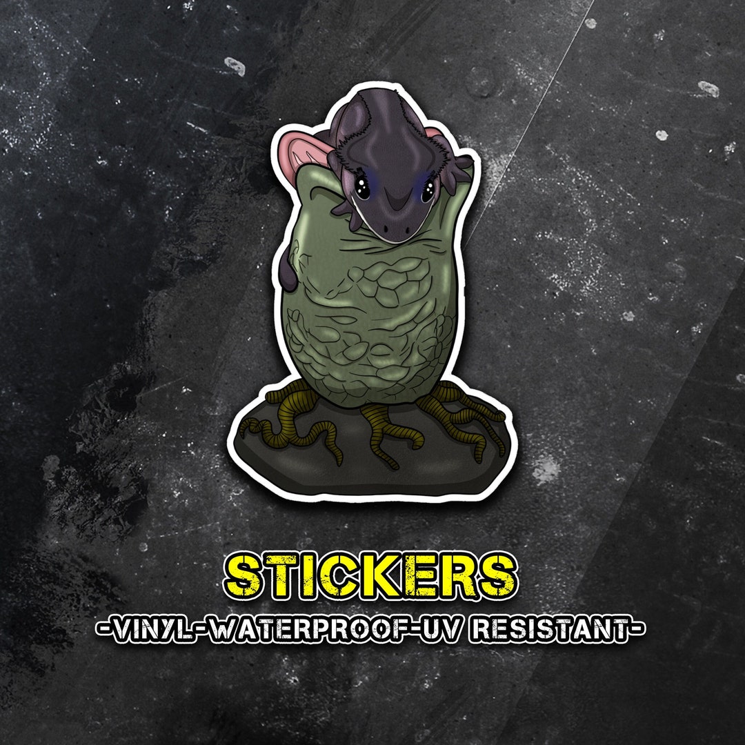 Crested Gecko Sticker, Lizard Decal for Reptile Lover, Alien Xenomorph ...