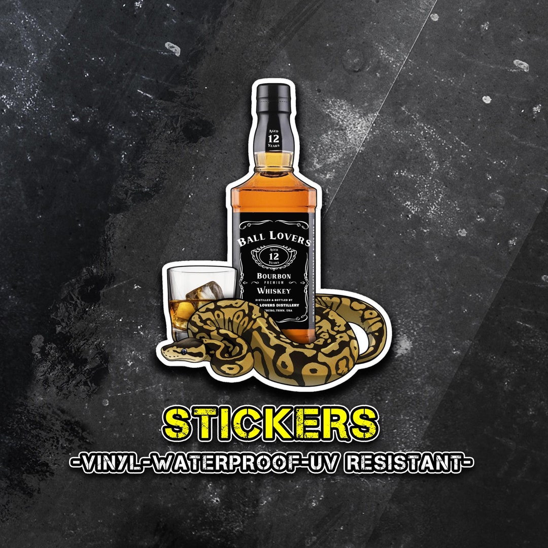 Ball Python Sticker, Snake Decal for Reptile Lover, Bourbon Lover ...