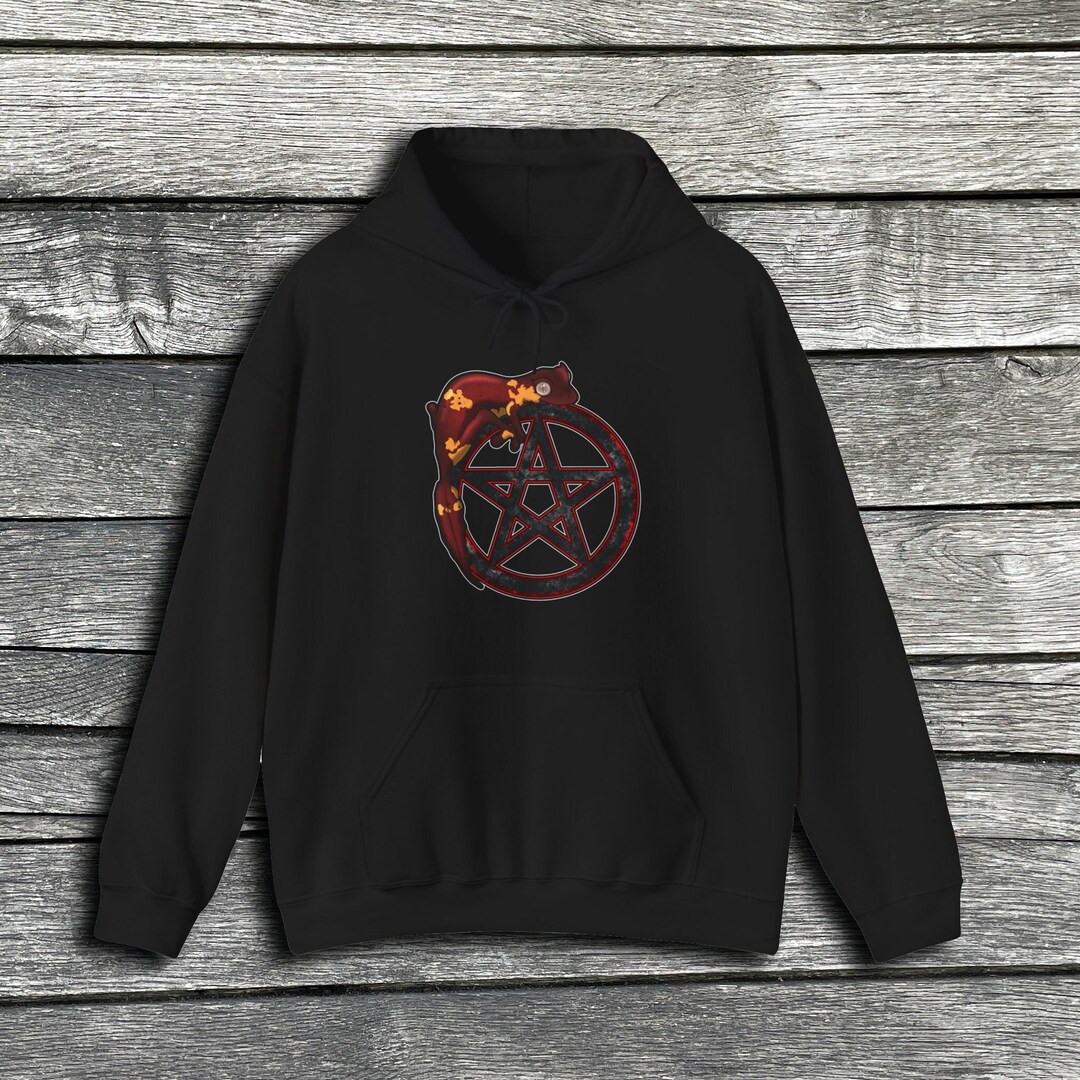 Satanic Leaf Tail Gecko Hoodie, Lizard Hooded Sweatshirt for Reptile ...