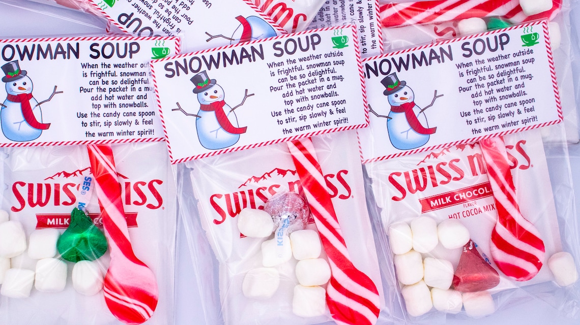 Candy Stocking Stuffers Christmas Party Favors Snowman Soup - Etsy