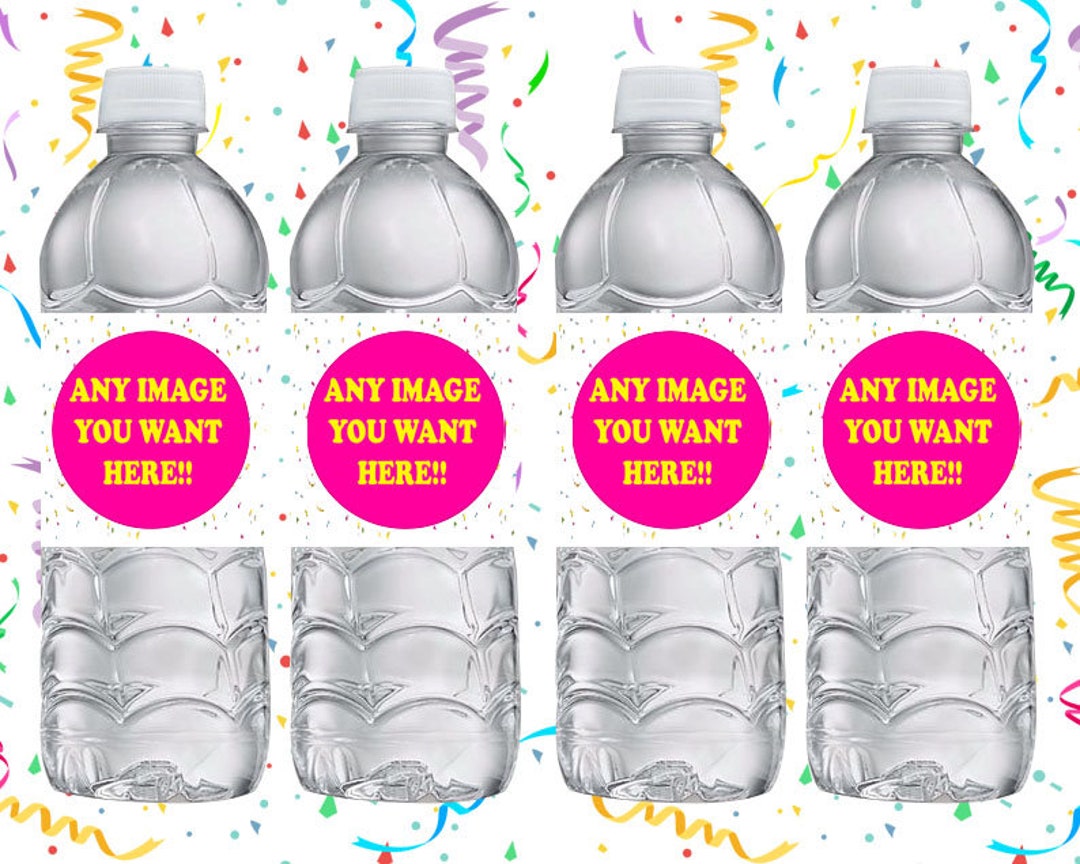 Custom Order Water Bottle Labels Image Party Favors Create Your Own - Etsy