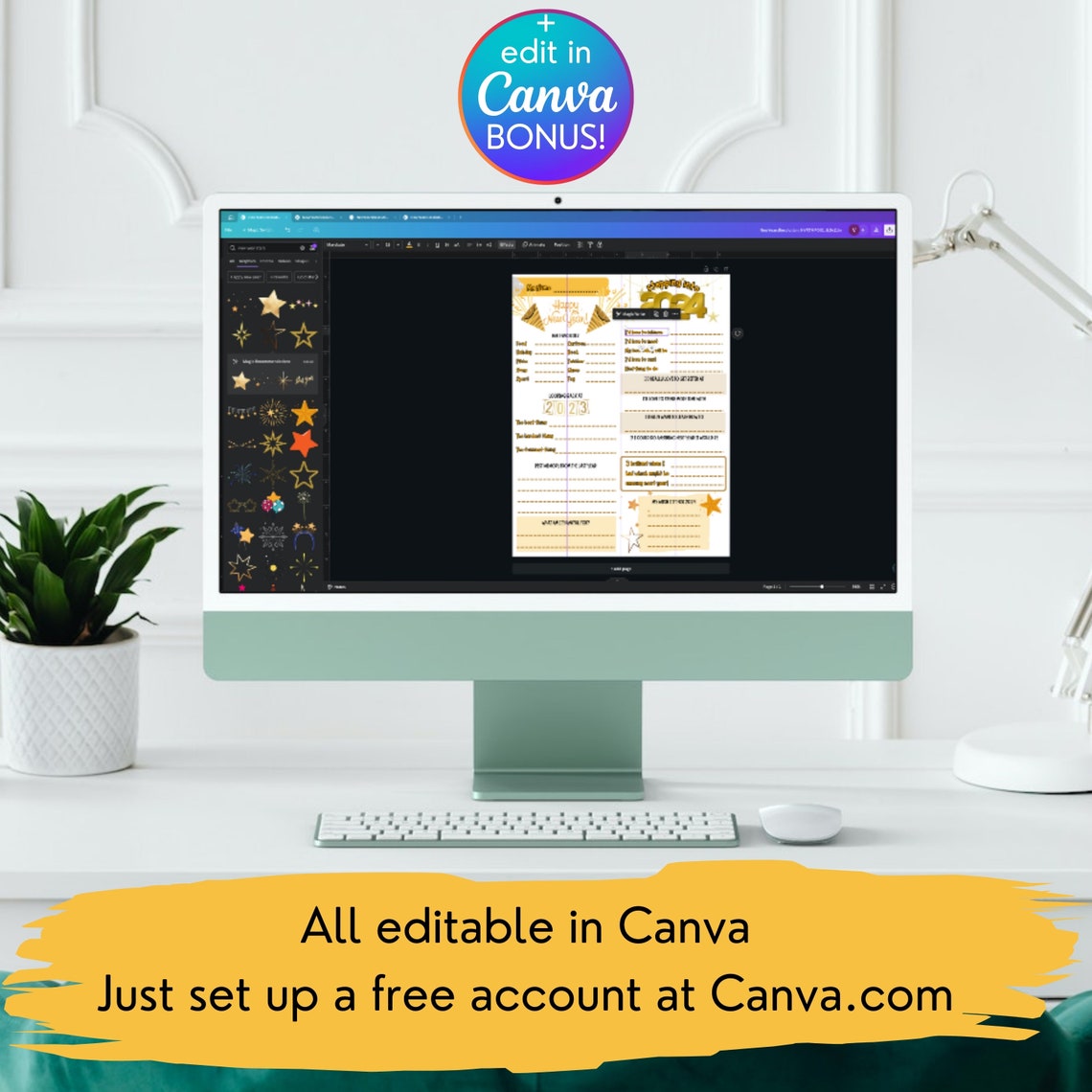 New Year’s Resolution Printable for Kids New Year 2024 Printable ...