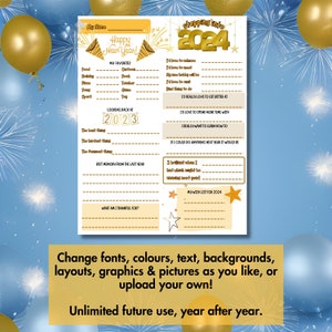 New Year’s Resolution Printable for Kids New Year 2024 Printable ...