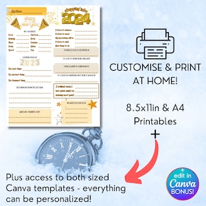 New Year’s Resolution Printable for Kids New Year 2024 Printable ...