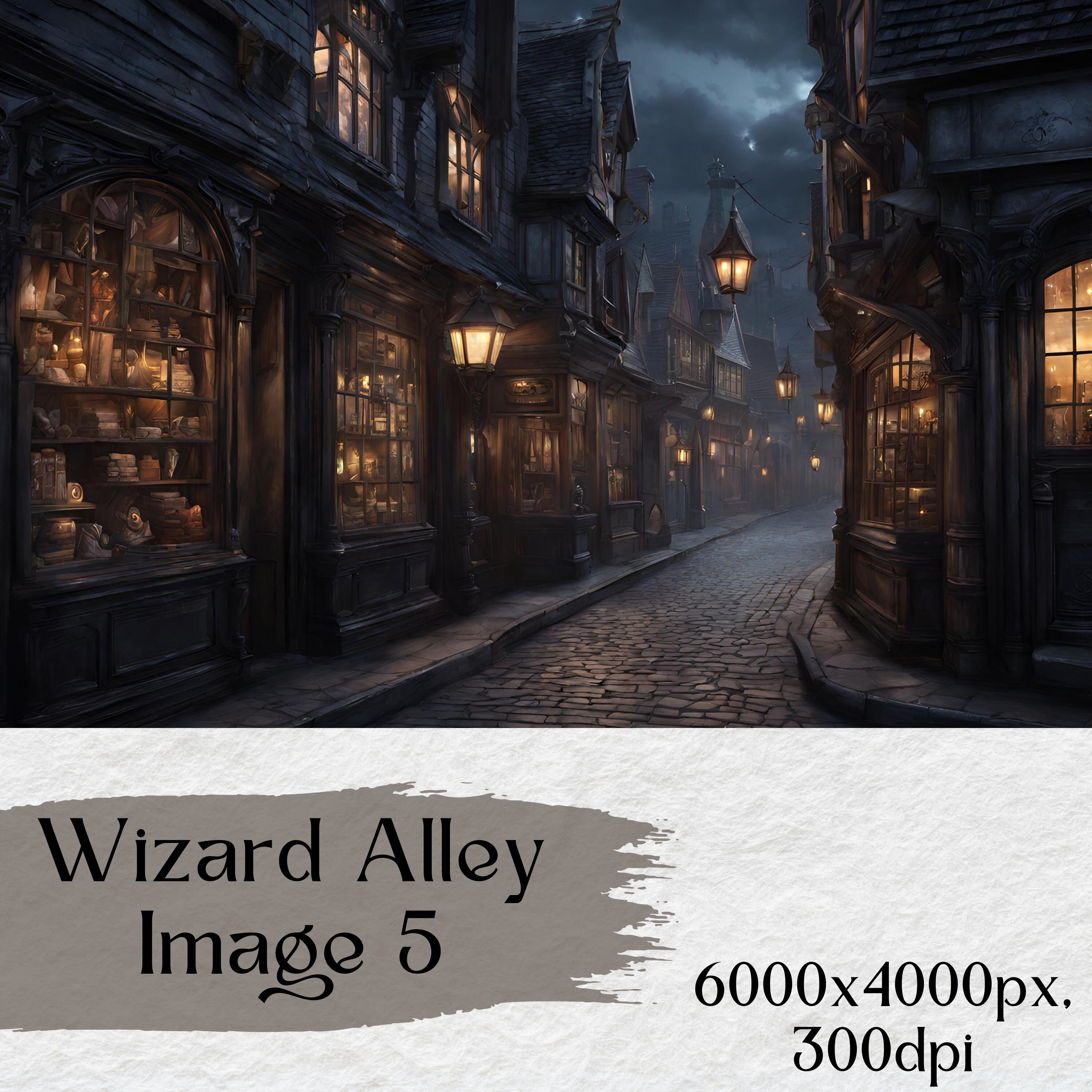 Set of 5 Wizard Alley Photography Backdrops for Photography Background ...