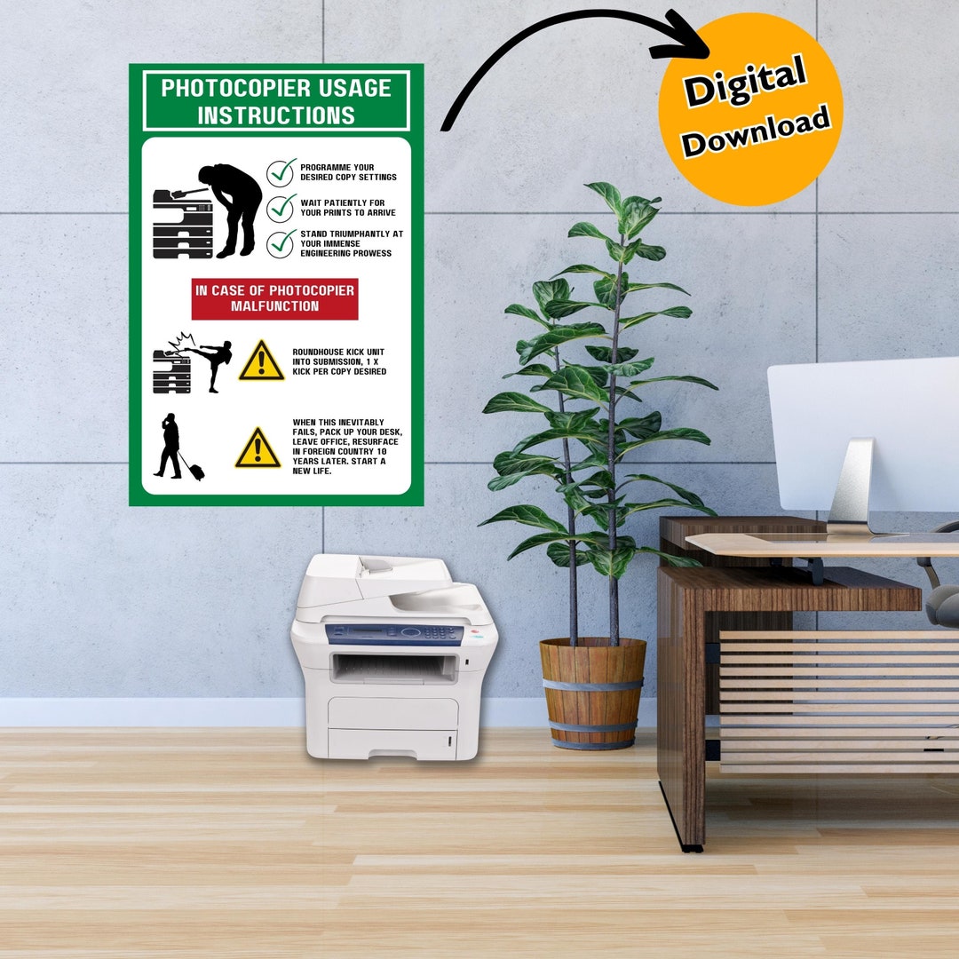 Funny Office Decor for Cubicle Wall Art Funny Office Sign for Home ...
