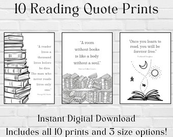 Reading Quote Print Reading Quote Poster Reading Classroom Decor ...