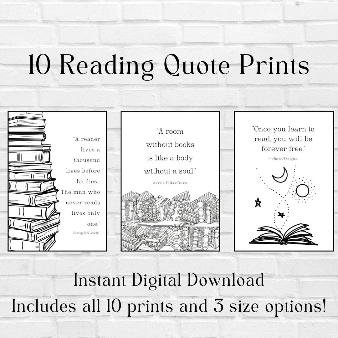 Reading Quote Print Reading Quote Poster Reading Classroom Decor ...