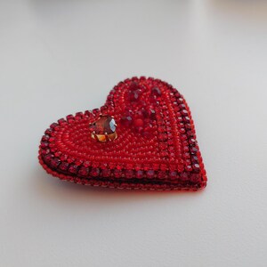 Red Heart Brooch/shining Brooch for Valentine's Day - Etsy